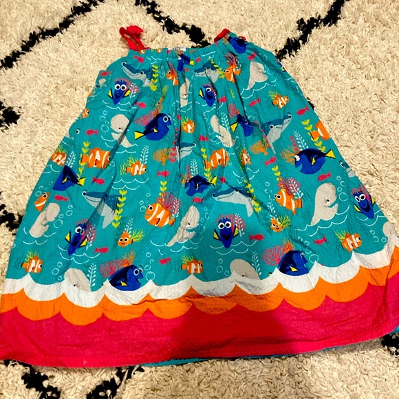 Disney | Dresses | Disney Finding Nemo Print Girls Blue And Pink Dress ...